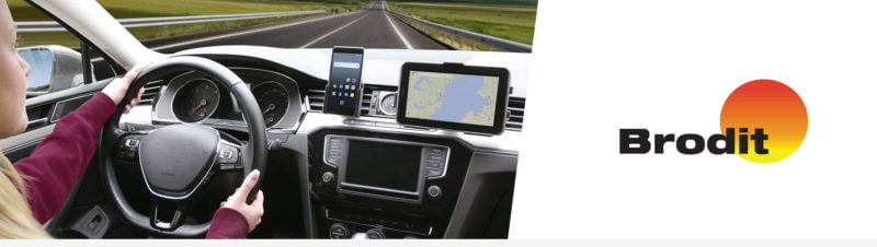 Modellanpassade telefonhållare från Brodit med perfekt passform.