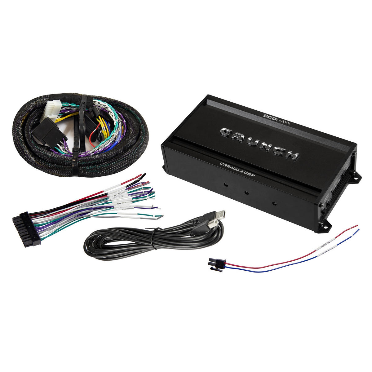 Crunch CRE400.4DSP-ISO – DSP-slutsteg med ISO plug & play